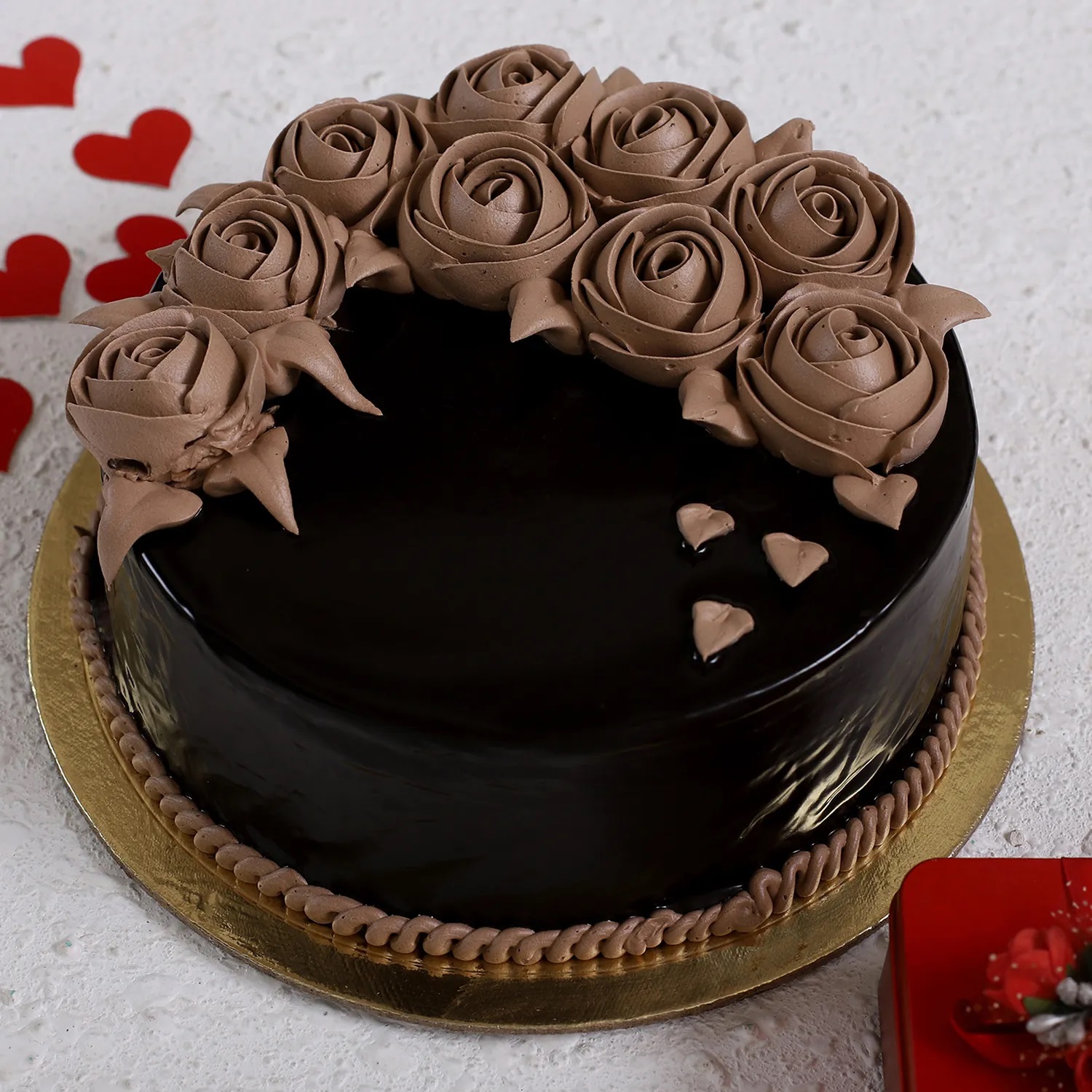 Order Online Chocolate Rose Designer Cake | Justmygift